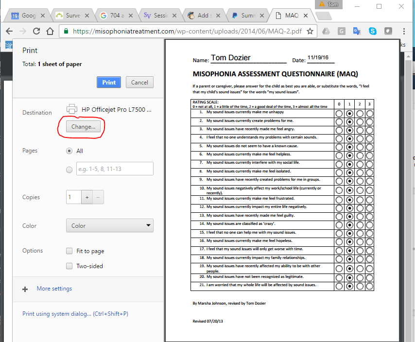 Treatment Forms - Misophonia Treatment
